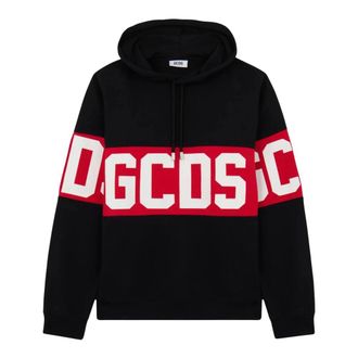 GCDS Gcds, Homme, Sweatshirts et sweats &agrave; capuche, Noir, Taille: 2XS Band Logo Sweat &agrave; capuche