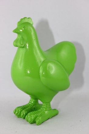Baden 2166586 - Huhn, gr&uuml;n, stehend, Polyresin, 10cm