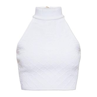 Balmain Rollkragen-Top - - Tops - Damen - Wei&szlig; - XS