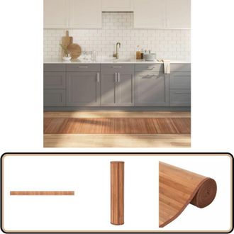 vidaXL Vidaxl - Teppich Rechteckig Natur 60x1000 cm Bambus - Bambus Teppich - Naturfaser Teppich - Wohnraum Teppich - Flur Teppich - Rutschfester Teppich
