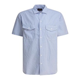 Beams Plus Arbeitshemd - - Shirts - Herren - Blau - S