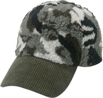 Generic Casquettes de baseball en laine dagneau chaude dhiver en polaire pour homme, gris, M