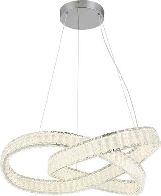 Globo Lighting Pendellampe H&auml;ngelampe Esstischleuchte dimmbar Fernbedienung Kristalle led 120cm