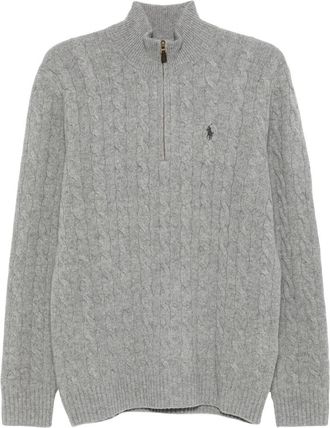 Polo Ralph Lauren Pull-over &agrave; manches longues Lscablehzpp - Homme - Sweatshirts et sweats &agrave; capuche - Gris - Taille: M
