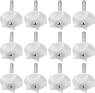 Lurrose 12 St&uuml;ck Verstellbare M&ouml;belf&uuml;&szlig;e mit M8 Gewinde rutschfeste Nivellierf&uuml;&szlig;e aus Kunststoff M&ouml;belgleiter f&uuml;r Tische St&uuml;hle Schr&auml;nke und Gartenm&ouml;bel Bodens