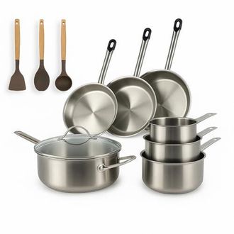 Menastyl Cuisson Set 10 pièces cuisson professionnel en acier inoxydable induction - 6014031