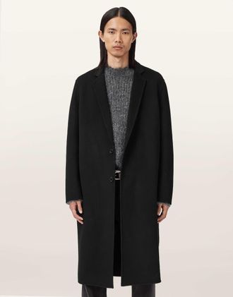 AllSaints Brax - Mantel in Schwarz