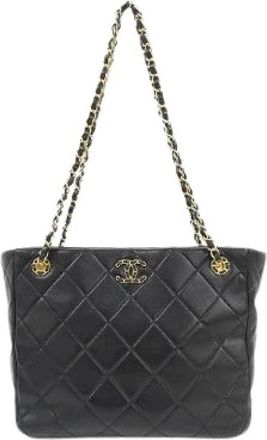 Chanel Sac bandouli&egrave;re en cuir dagneau Pre-owned - Femme - Pre-owned - Noir - Taille: ONE Size