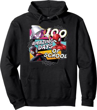 MARVEL Super Heroes Team Spidey 100 Days of School 100th Day Pullover Hoodie