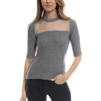 Acne Studios Grey Mesh Panel Knit Jumper Size L