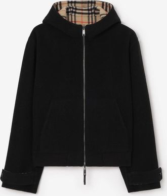 Burberry Veste r&eacute;versible &agrave; capuche en laine, Size: 46