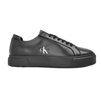 Calvin Klein Basket Logo Spielplatz Turnschuhe f&uuml;r Herren, Cupsohle (Dreifaches Schwarz)