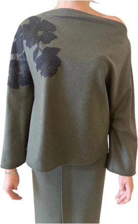 Liviana Conti Femme, Pulls, Vert, Taille: 40 FR bluse Cashmere