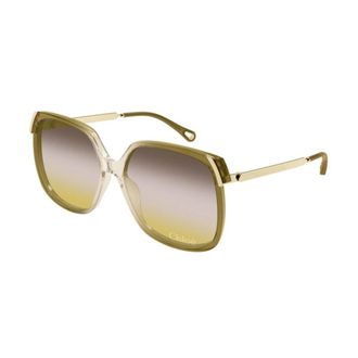 Chlo&eacute; Oversized Square Sonnenbrille - - Accessories - Damen - Beige - 60 MM