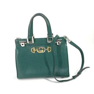 Gucci Pre-owned Cuir sacs-gucci - Femme - Pre-owned - Vert - Taille: ONE Size