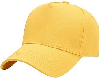 Generic Chapeau de soleil pour lext&eacute;rieur - Casquette de baseball pour homme et femme - Couleur unie - Visi&egrave;re pour femme, jaune, Taille unique