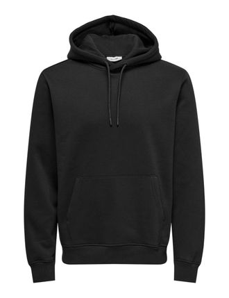 Only & Sons Herren Onsconnor Reg Sweat Hoodie Noos Kapuzenpullover, Schwarz, XXL EU
