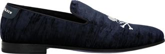 Philipp Plein Homme, Chaussures, Bleu, Taille: 40 EU Skull&Bones Mocassins