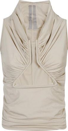 Rick Owens Top &agrave; volants structur&eacute; avec d&eacute;coupe - Femme - Tops - Beige - Taille: 40 FR