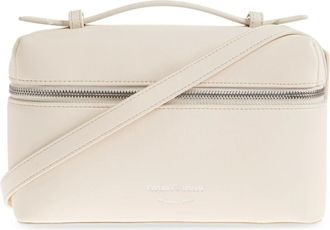 Emporio Armani Femme, Sacs, Beige, Taille: ONE Size Vanity Case en Cuir Nappa
