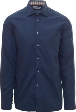 Aquascutum Homme, Chemises, Bleu, Taille: M Chemise &agrave; Manches Longues Col Fran&ccedil;ais