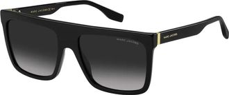 Marc Jacobs unisex, Accessoires, Noir, Taille: 57 MM Lunettes de soleil rectangulaires plates