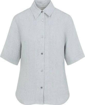 STUDIO NICHOLSON Femme, Blouses et Chemises, Vert, Taille: 36 FR Este Shirt