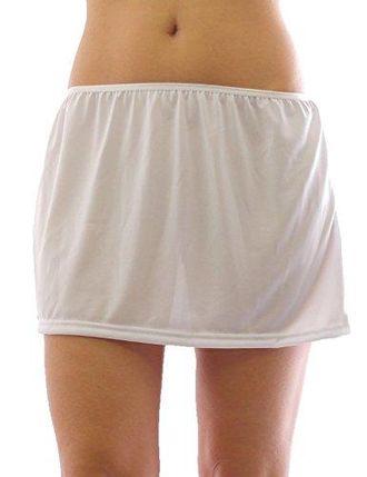 YESET Mini Jupon Bande en Caoutchouc Effet froissé Jupe Minijupe - Blanc, Large/X-Large