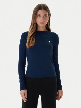 Guess Bluse V6RI00 KD741 Dunkelblau Slim Fit