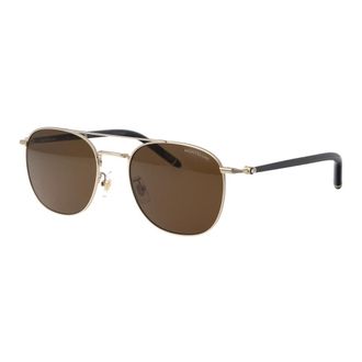 Montblanc Montblanc, Homme, Accessoires, Jaune, Taille: 55 MM Lunettes de soleil &eacute;l&eacute;gantes Mb0271S