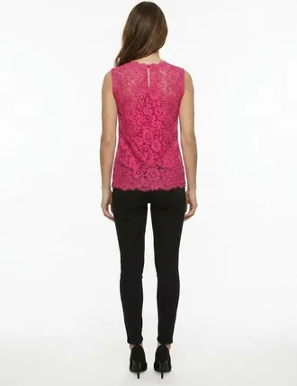 Dolce & Gabbana Womens Pink Cotton Sleeveles T-Shirt