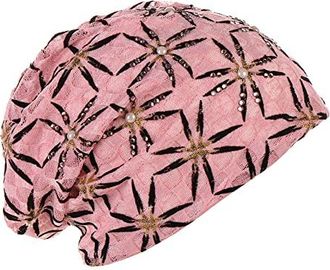 Generic Casquette tendance pour femme avec perles - Confortable - Multicolore - Fear The Living, rose, Taille unique