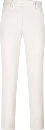 Brunello Cucinelli Femme, Pantalons, Blanc, Taille: 34 FR Pantalon Slim-fit
