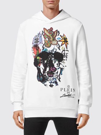 Philipp Plein Sweat &agrave; capuche relaxed fit en jersey avec imprim&eacute; t&ecirc;te de mort