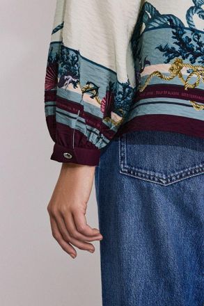 Next Langarmbluse Relaxed Fit Bluse mit Schl&uuml;ssellochausschnitt (1-tlg)