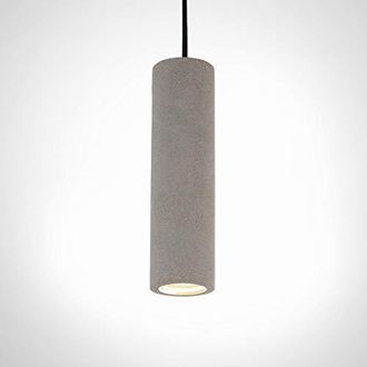 Paco Home Luminaire &agrave; suspension, GU10, luminaire pour s&eacute;jour, salle &agrave; manger, cuisine, r&eacute;glable en hauteur, Couleur: B&eacute;ton-gris pierre, Ampoule: Sans ampoules