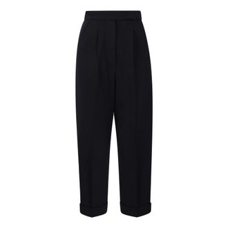 Max Mara High-waisted Cropped Hosen - - Trousers - Damen - Blau - S