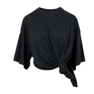 Sportmax Femme, Blouses et Chemises, Noir, Taille: 36 FR Knot-front Blouse