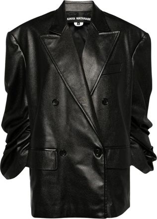 Junya Watanabe Femme, Vestes, Noir, Taille: 40 FR Veste Oversize en Similicuir
