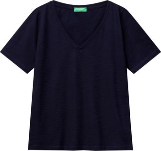 Benetton Damen 3bvxd400h T-Shirt, Dunkelblau 016, XXS EU