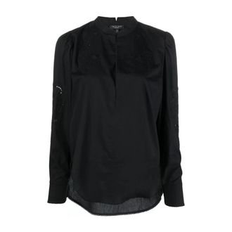 Rag & Bone Schwarze Baumwoll-Casual-Bluse - - Blouses & Shirts - Damen - Schwarzk - S