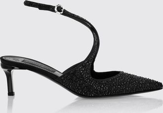 Philipp Plein Escarpins en satin avec strass et bride cheville