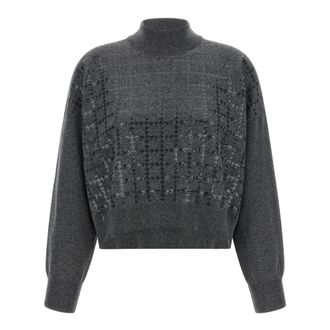 Brunello Cucinelli Kaschmir-Rollkragenpullover - - Knitwear - Damen - Grau - S