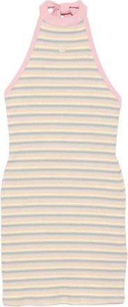 Amiri Femme, Robes, Multicolore, Taille: 38 FR Ribbed Halterneck Short Dress