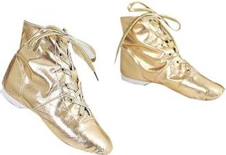 Generic Bottes montantes en cuir paillet&eacute; pour femme - Pour danse, yoga, sc&egrave;ne, performance - Pour enfants et adultes, dor&eacute;, 46.5 EU