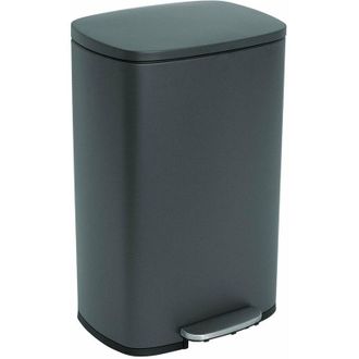 Kitchen Move Kitchen Move - Poubelle de cuisine &agrave; p&eacute;dale admiral Gris Acier inoxydable 50 l