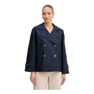 Twinset Femme, Manteaux, Bleu, Taille: 36 FR Trench Coat