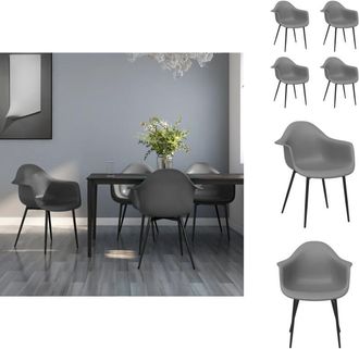 vidaXL Esszimmerst&uuml;hle - Living Esszimmerst&uuml;hle 4 Stk. Grau pp - Grau