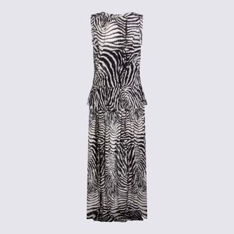 Blumarine Womens Zebra-Print Dress Multicolor