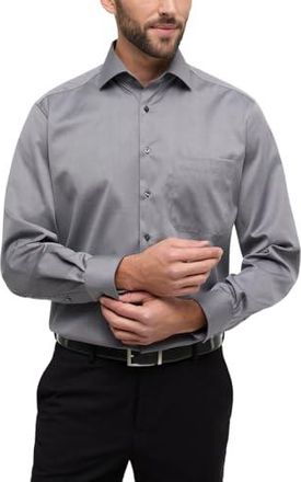Eterna Homme Cover Shirt Comfort FIT 1/1 Gris 46_H_1/1